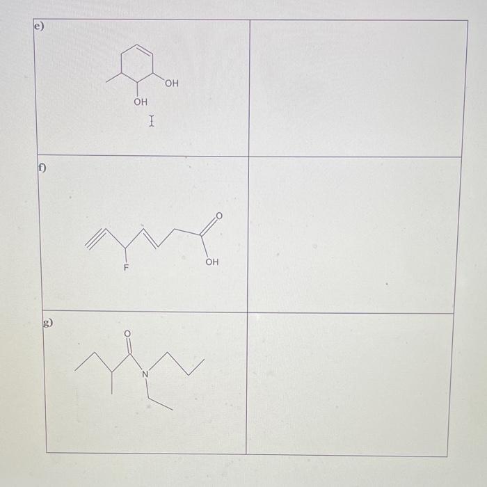 Solved 1. Draw the line structures for the following | Chegg.com