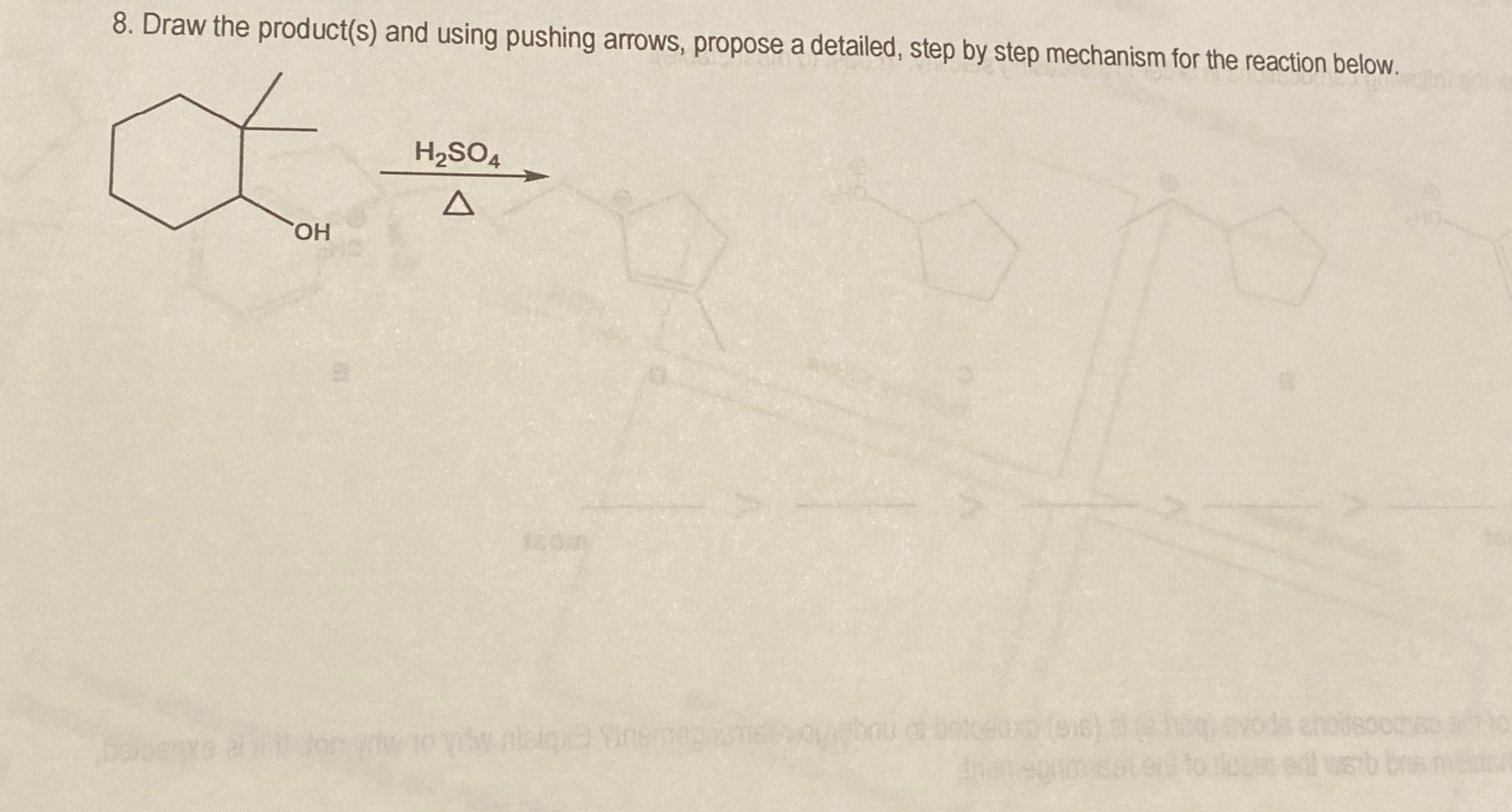 Solved Draw the product(s) ﻿and using pushing arrows, | Chegg.com