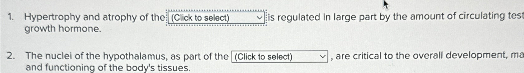 Solved Hypertrophy and atrophy of the is regulated in large | Chegg.com