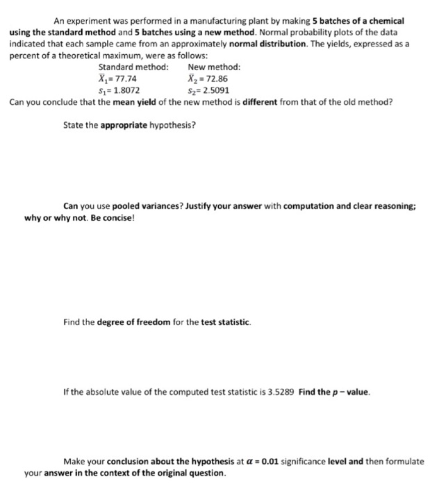 Solved Answer the five part question. Write out all formulas | Chegg.com