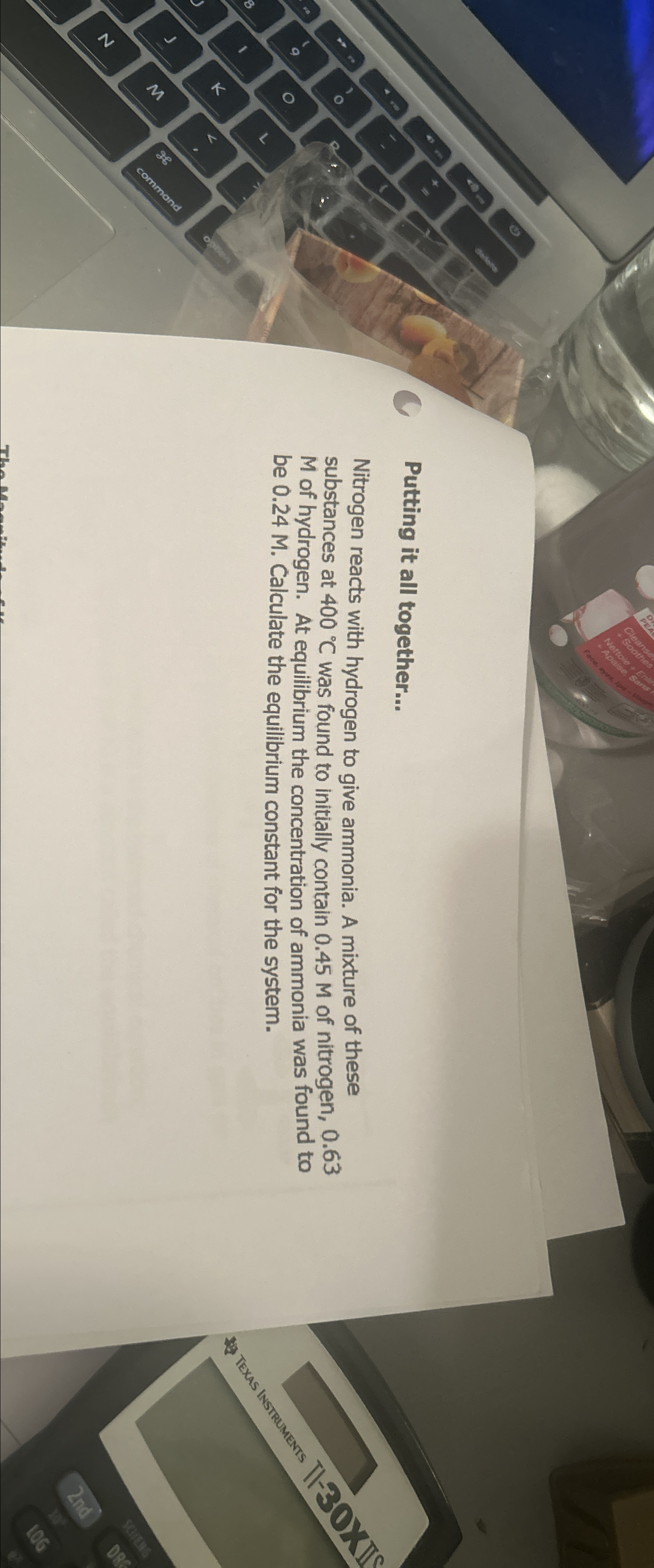 Solved Putting it all together...Nitrogen reacts with | Chegg.com