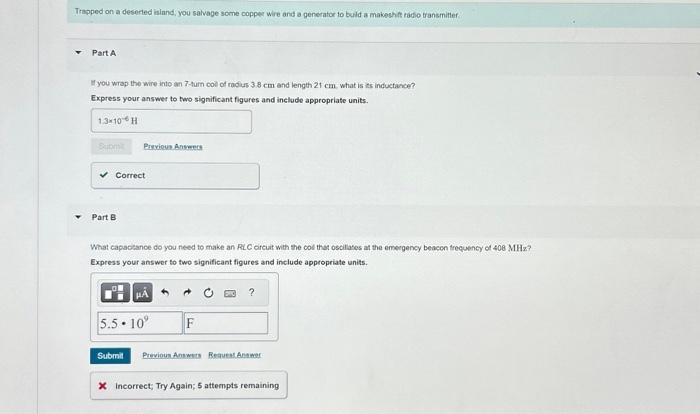Solved Trapped on a deserted ialand; you salvage some copper | Chegg.com