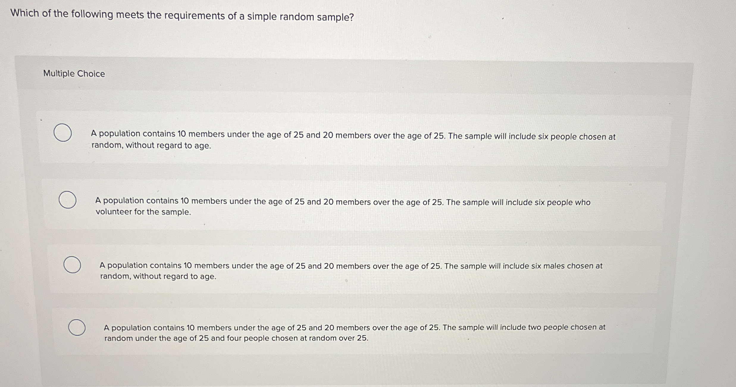 Solved Which of the following meets the requirements of a | Chegg.com