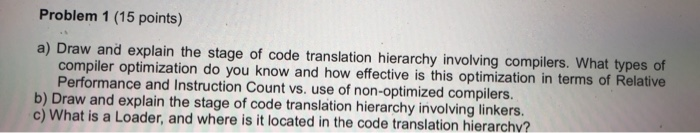 Solved Problem 1 (15 points) a) Draw and explain the stage | Chegg.com