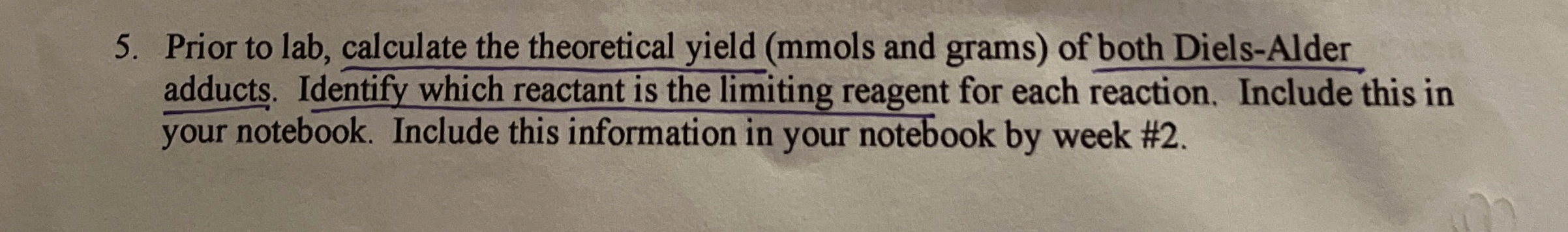 Prior to lab, calculate the theoretical yield (mmols | Chegg.com