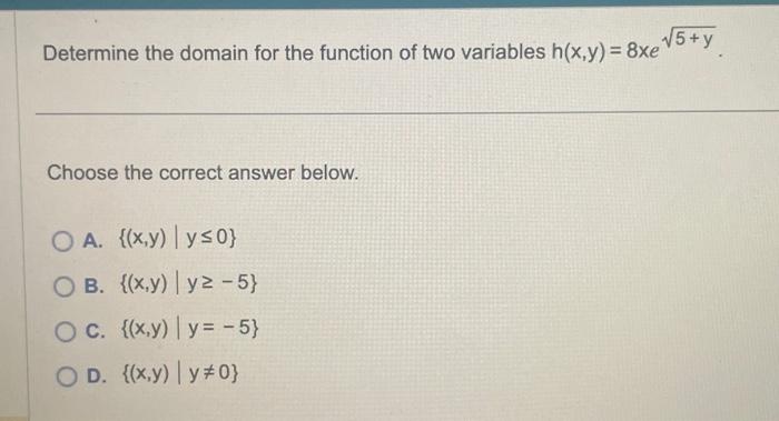 Solved Determine the domain for the function of two | Chegg.com