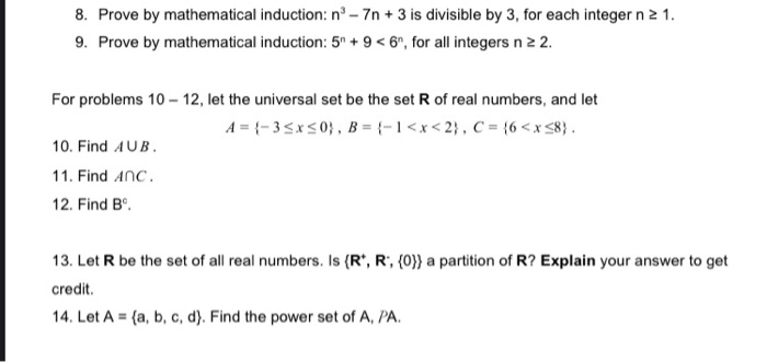 Solved 8. Prove by mathematical induction: n° - 7n + 3 is | Chegg.com