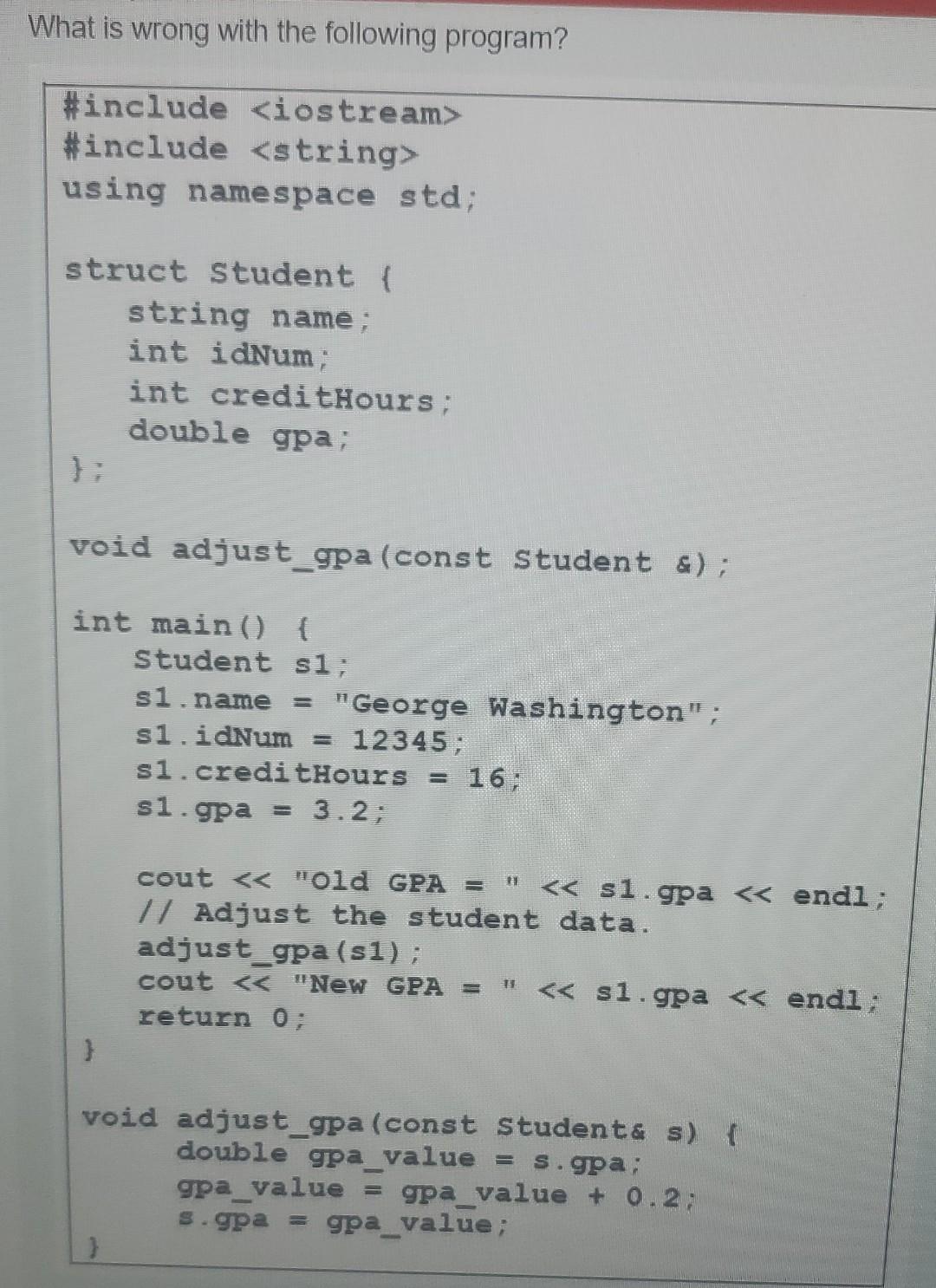 Solved What is wrong with the following program? # include | Chegg.com