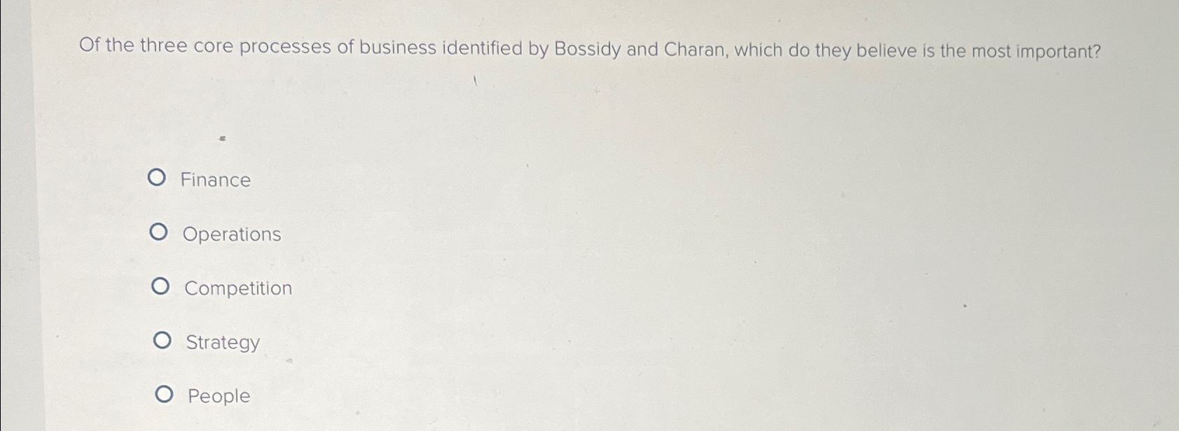 Solved Of the three core processes of business identified by | Chegg.com