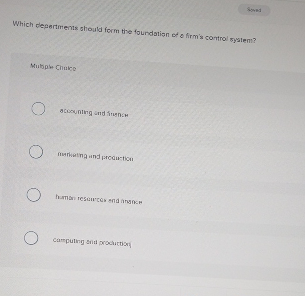 Solved Which departments should form the foundation of a | Chegg.com