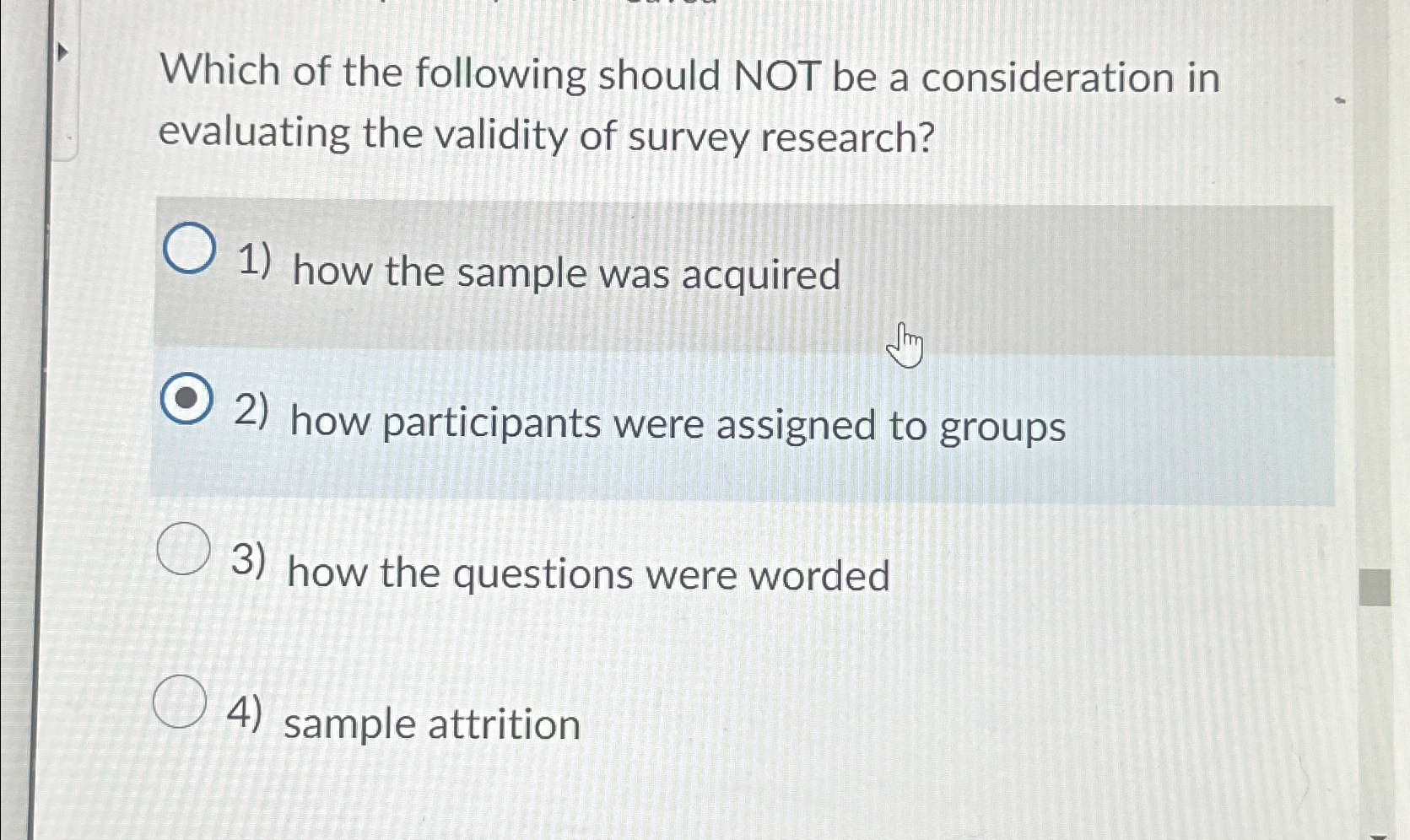 Solved Which of the following should NOT be a consideration | Chegg.com