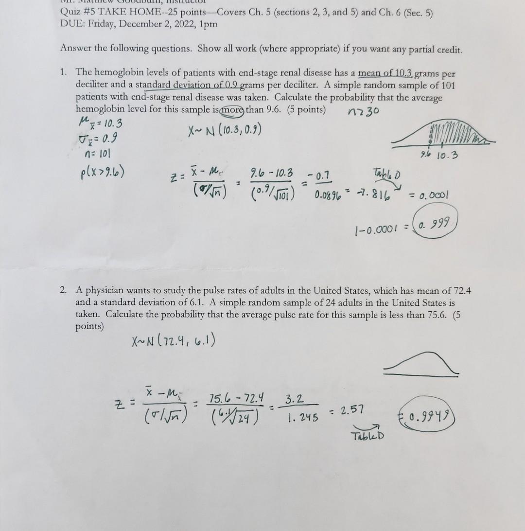 Solved hi! please double check my work and show me how to do | Chegg.com