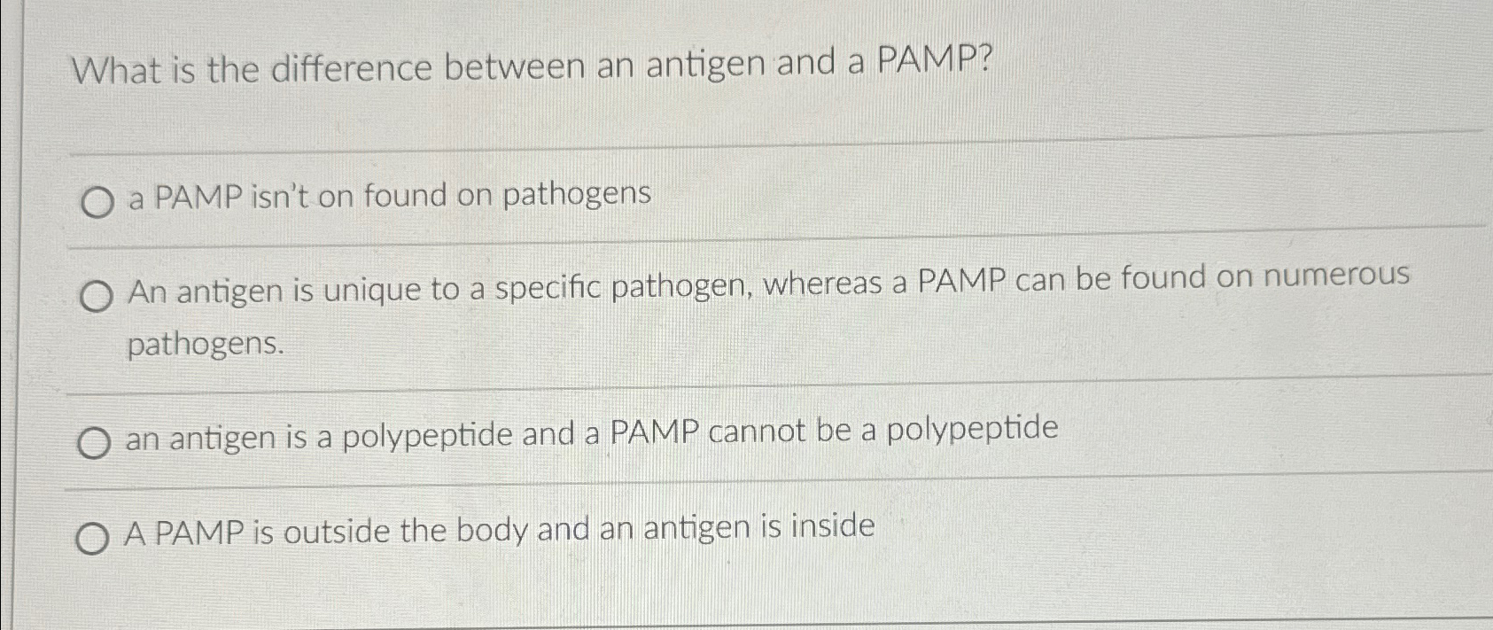 Solved What is the difference between an antigen and a | Chegg.com
