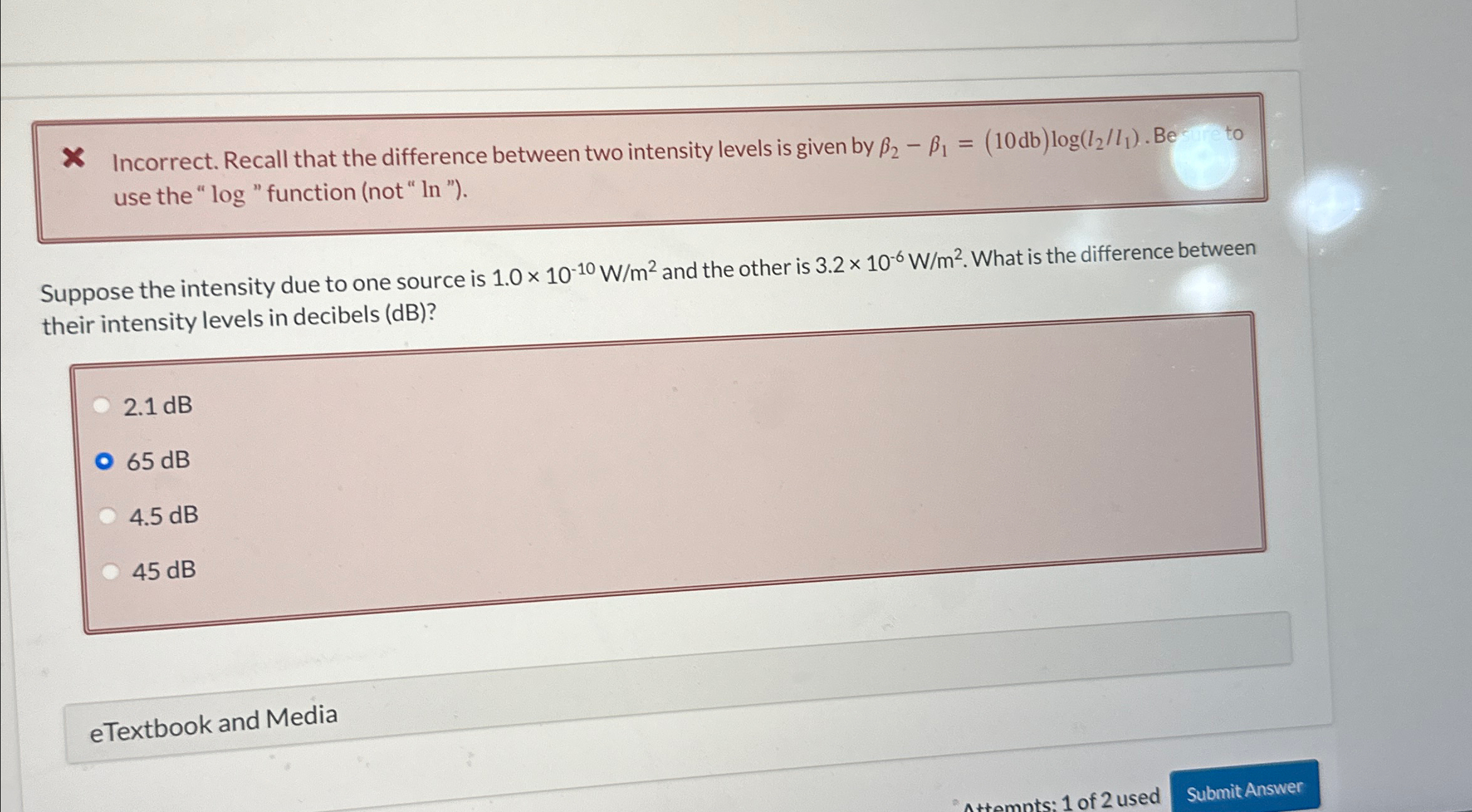 Solved Incorrect. Recall that the difference between two | Chegg.com