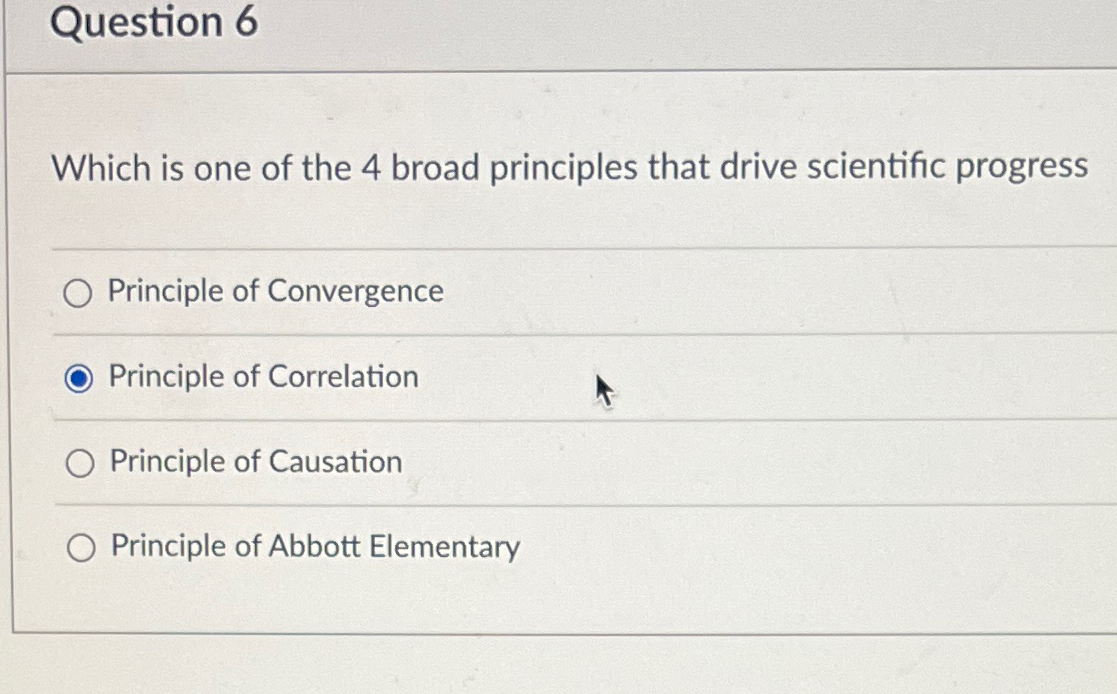 Solved Question 6Which is one of the 4 ﻿broad principles | Chegg.com