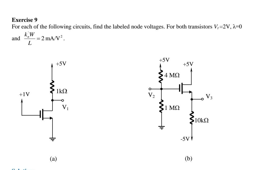 Solved Exercise 9 For each of the following circuits, find | Chegg.com