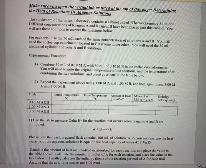 Make sure you open the virtual lab as titled at the | Chegg.com