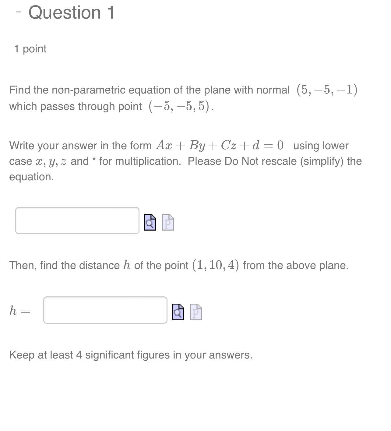 Solved Question 11 ﻿pointFind the non-parametric equation of | Chegg.com