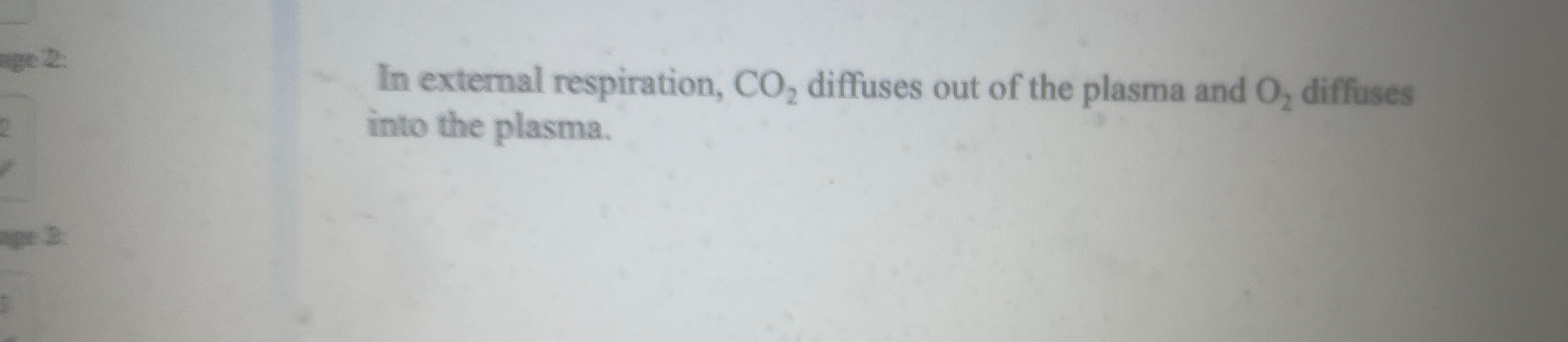 Solved In external respiration, CO2 ﻿diffuses out of the | Chegg.com