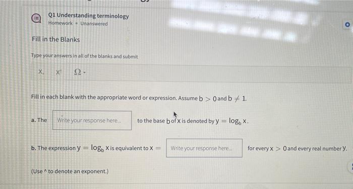 Solved : Q1 Understanding terminology Homework - Unanswered | Chegg.com Solved : Q1 Understanding terminology Homework - Unanswered | Chegg.com