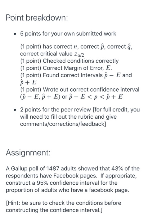 Solved Point breakdown: • 5 points for your own submitted | Chegg.com