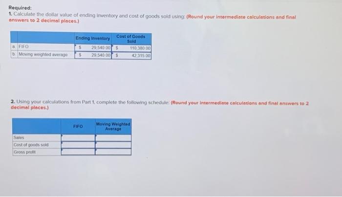 Solved Required: 1. Calculate the dollar value of ending | Chegg.com
