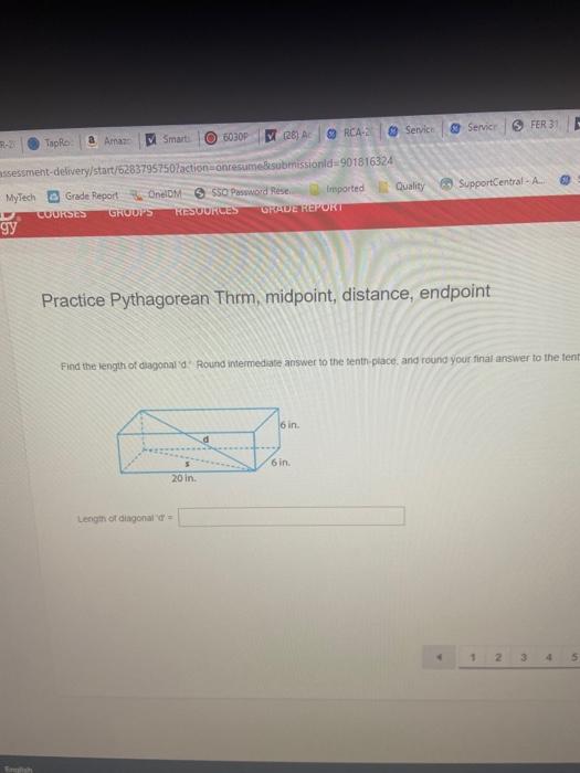 Solved Practice Pythagorean Thrm, midpoint, distance, | Chegg.com