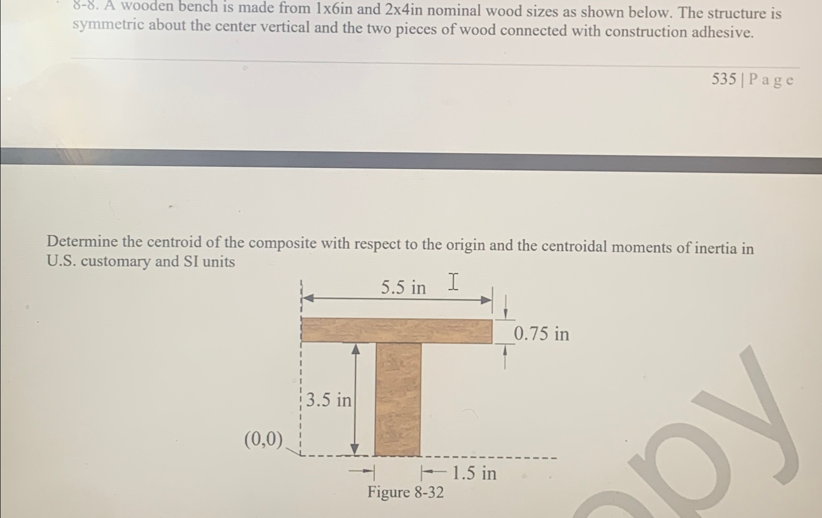 Solved 8-8. ﻿A wooden bench is made from 1×6 ﻿in and 2x4 ﻿in | Chegg.com