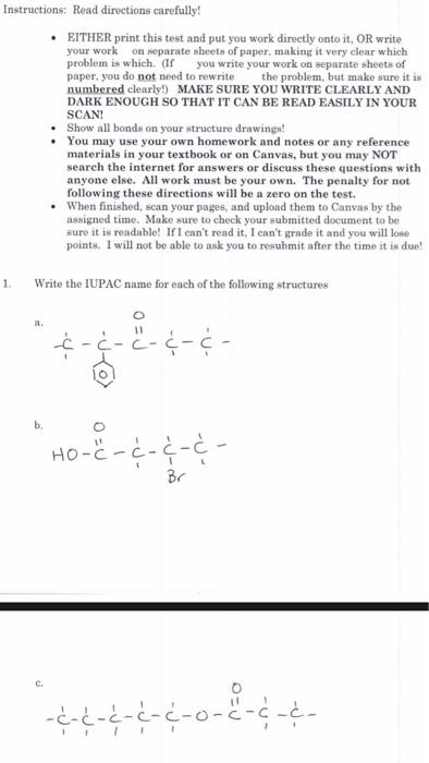 Solved Instructions: Read directions carefully! • EITHER | Chegg.com