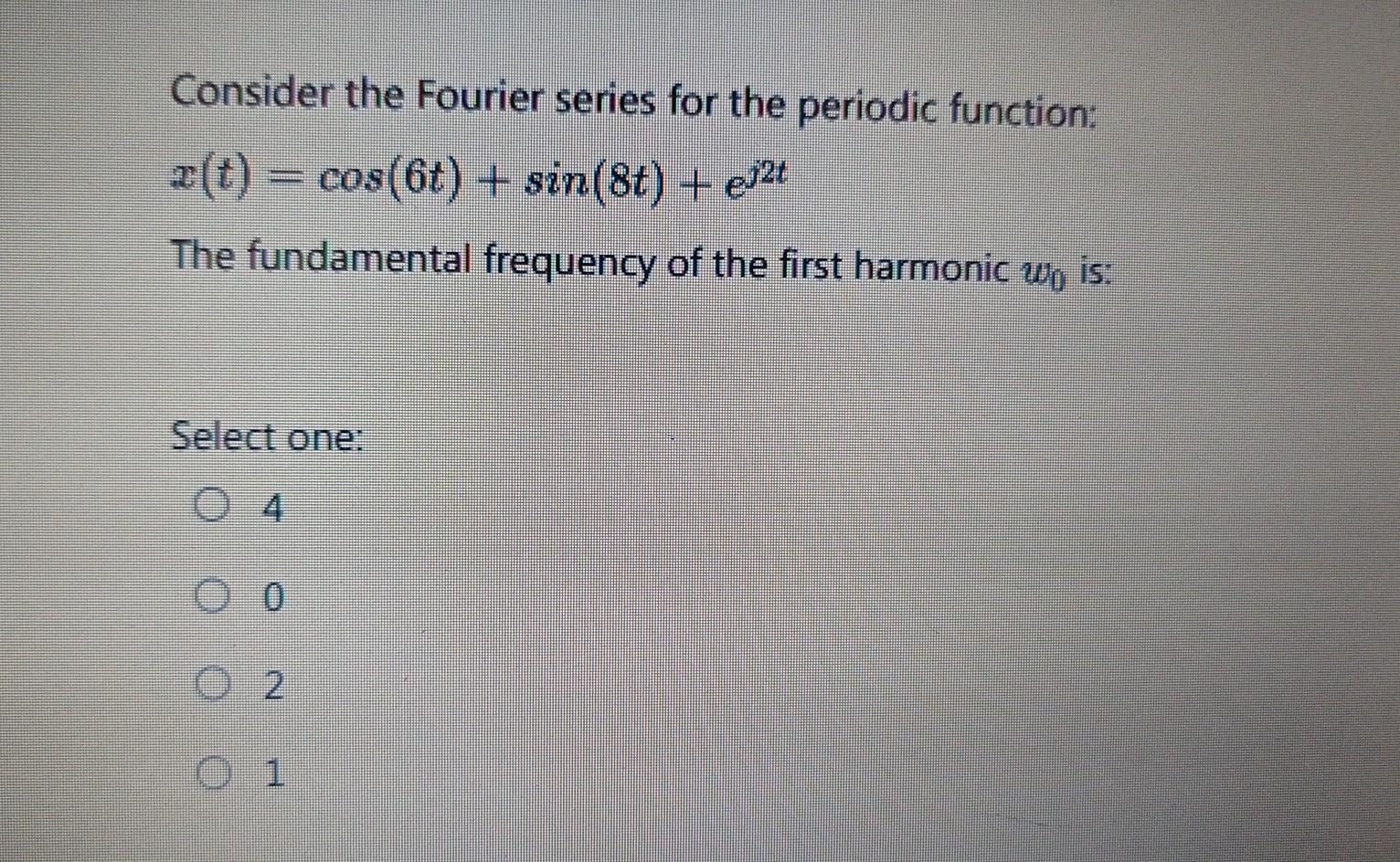 Solved Consider the Fourier series for the periodic | Chegg.com
