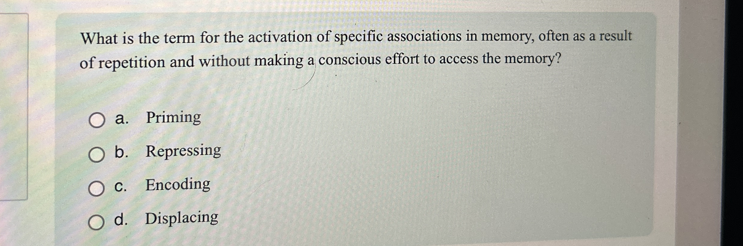 Solved What is the term for the activation of specific | Chegg.com