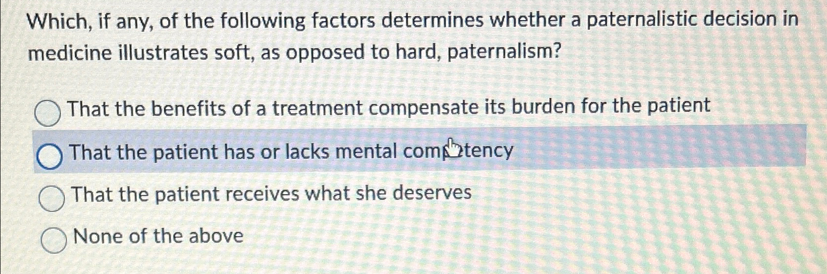 Solved Which, if any, of the following factors determines | Chegg.com