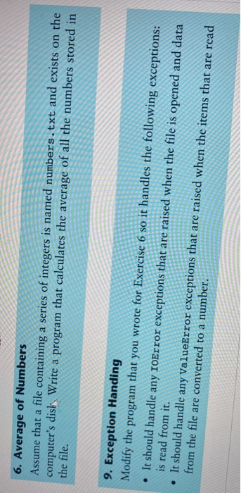 Solved 6. Average of Numbers Assume that a file containing a | Chegg.com