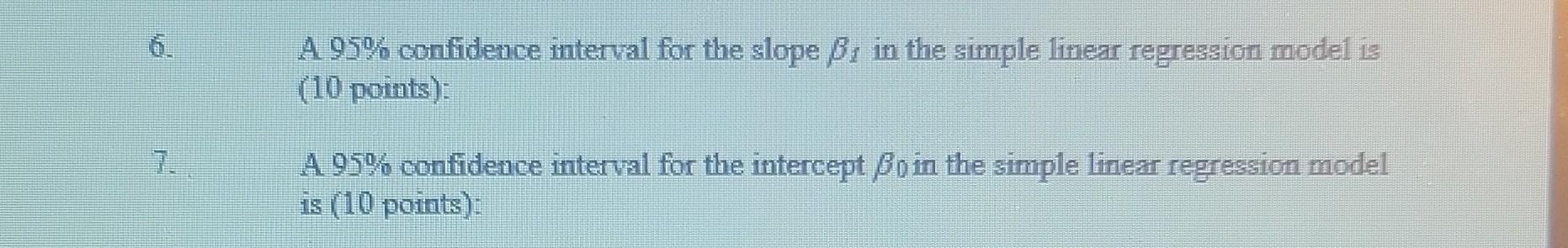 Solved Following is a simple linear regression model: | Chegg.com