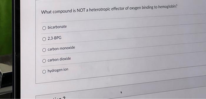 Solved What compound is NOT a heterotropic effector of | Chegg.com