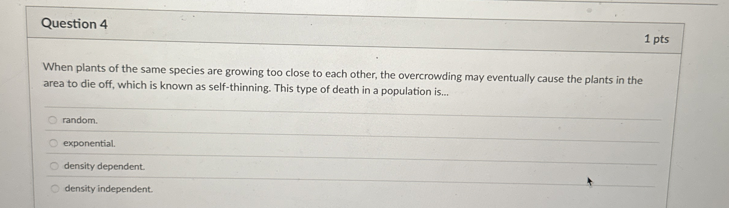 Solved Question 41 ﻿ptsWhen plants of the same species are | Chegg.com