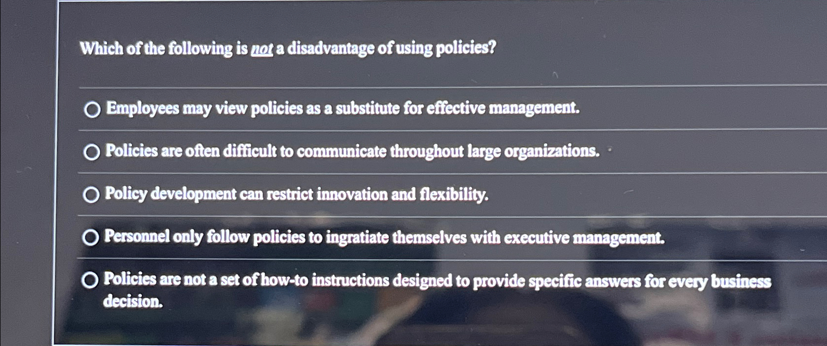 Solved Which of the following is not a disadvantage of using | Chegg.com