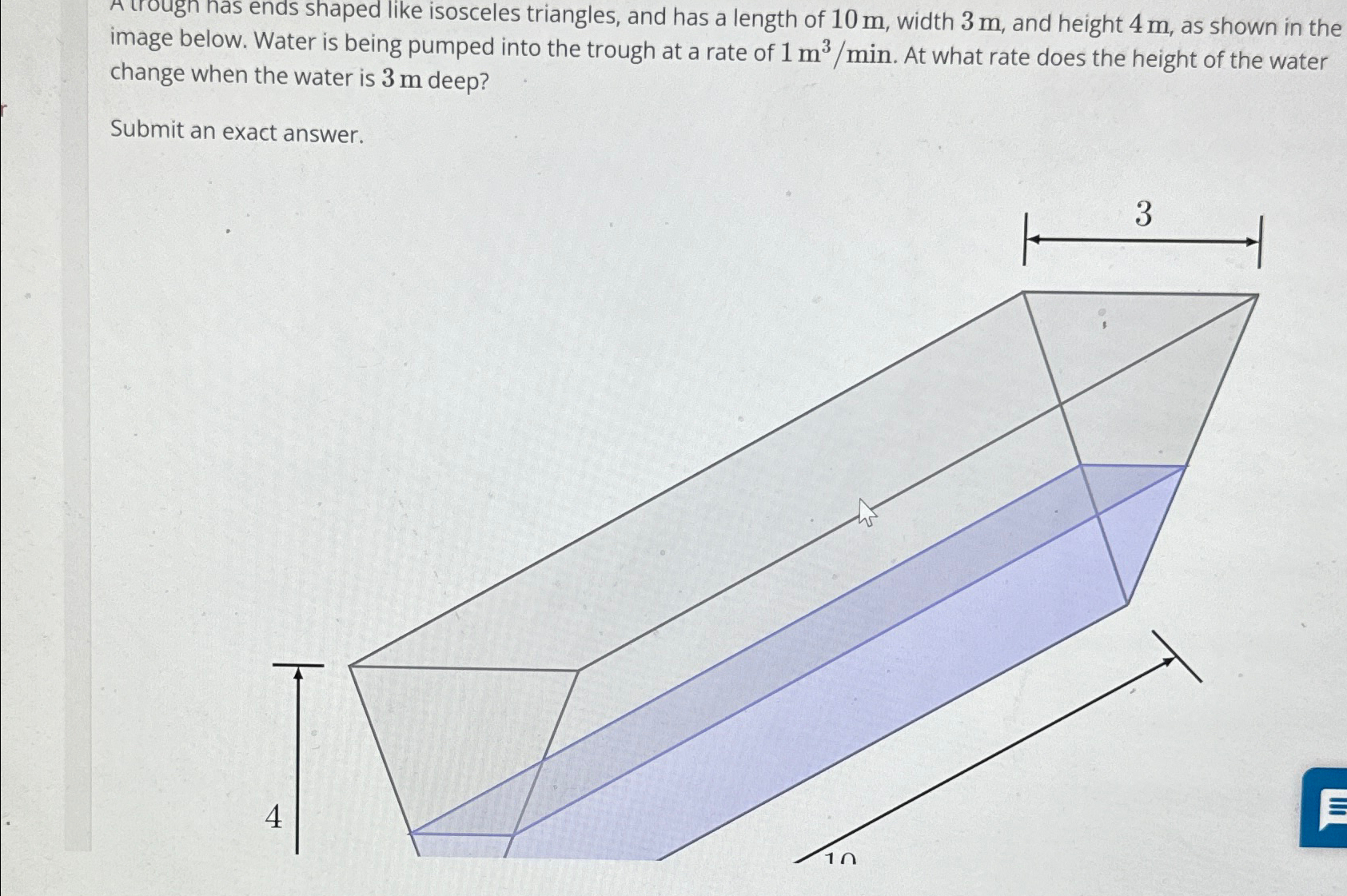 Solved , ﻿width 3m, ﻿and height 4m, ﻿as shown in the image | Chegg.com