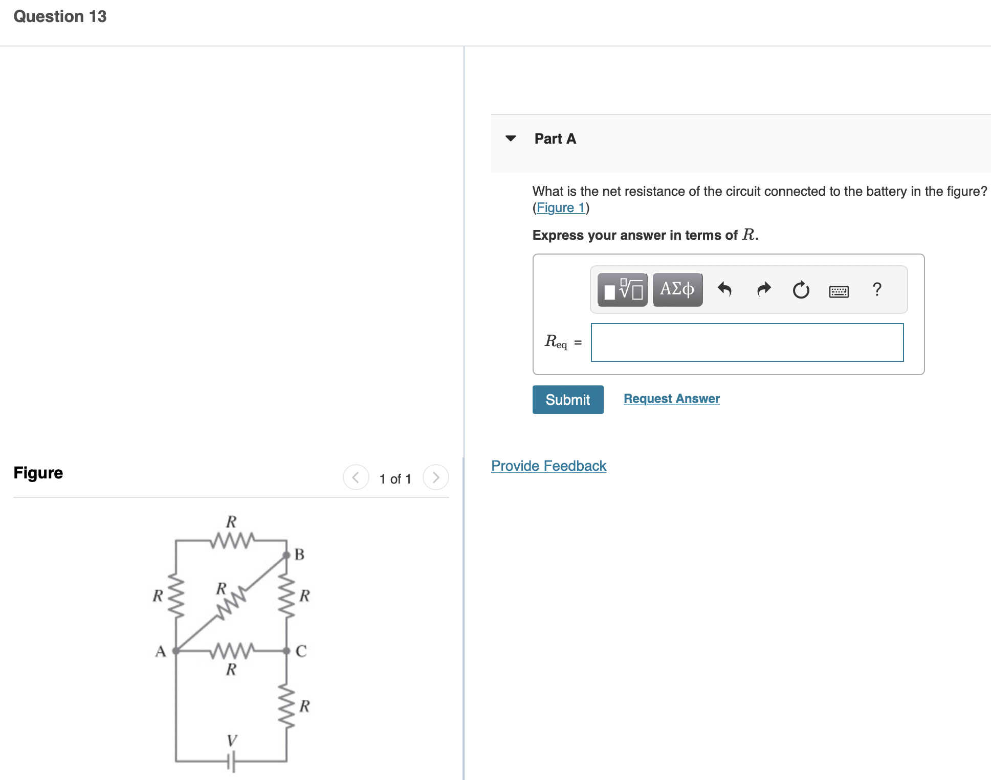 Solved Question 13Part AWhat is the net resistance of the | Chegg.com