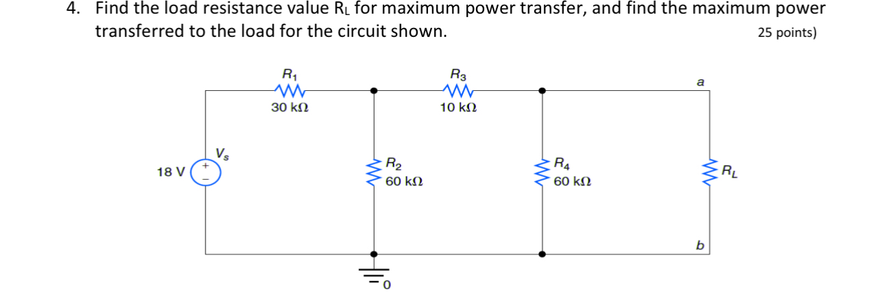 Solved Find the load resistance value RL ﻿for maximum power | Chegg.com