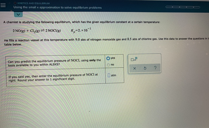 Solved OKINETICS AND EQUILIBRIUM Using the small x | Chegg.com