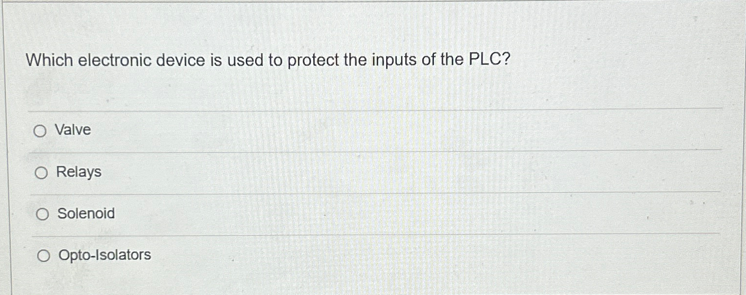 Solved Which electronic device is used to protect the inputs | Chegg.com