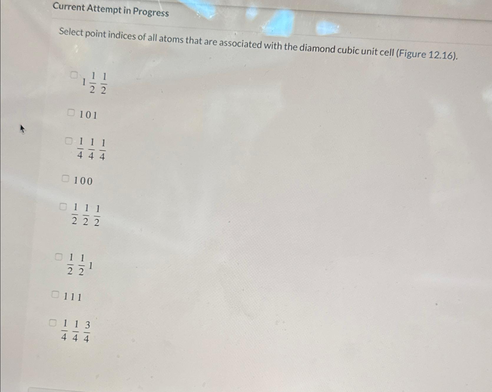 Solved Current Attempt in ProgressSelect point indices of | Chegg.com