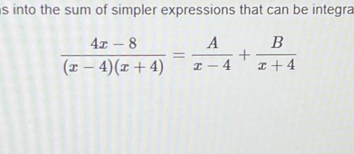 Solved s into the sum of simpler expressions that can be | Chegg.com