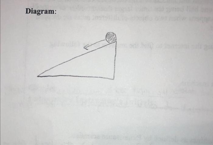 Solved A ball is rolling down and inclined plane. complete | Chegg.com