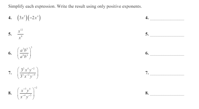 Solved Simplify each expression. Write the result using only | Chegg.com