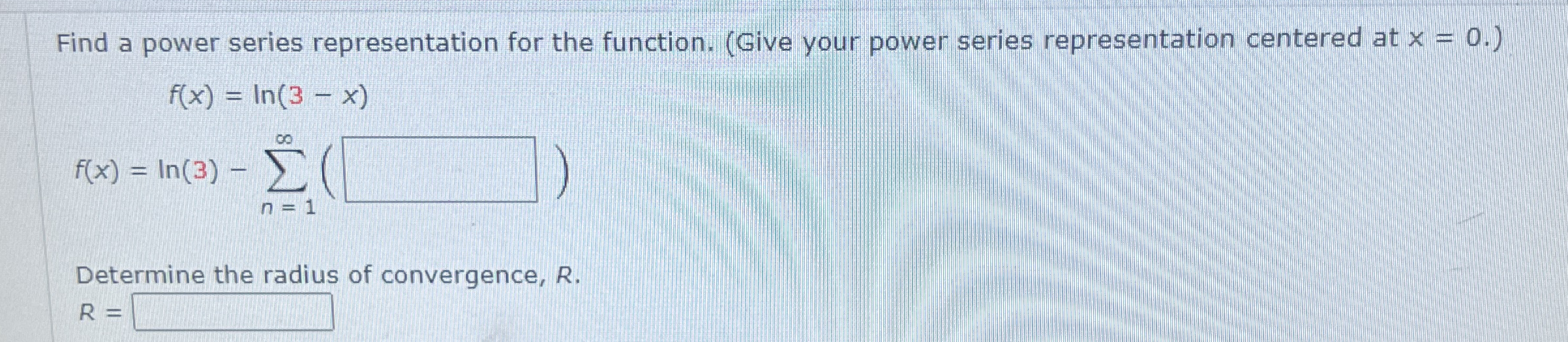 Solved Find a power series representation for the function. | Chegg.com