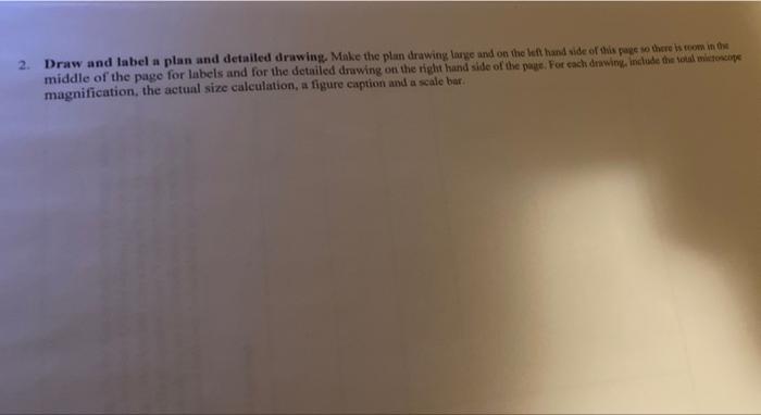 2 Draw and label a plan and detailed drawing. Make | Chegg.com