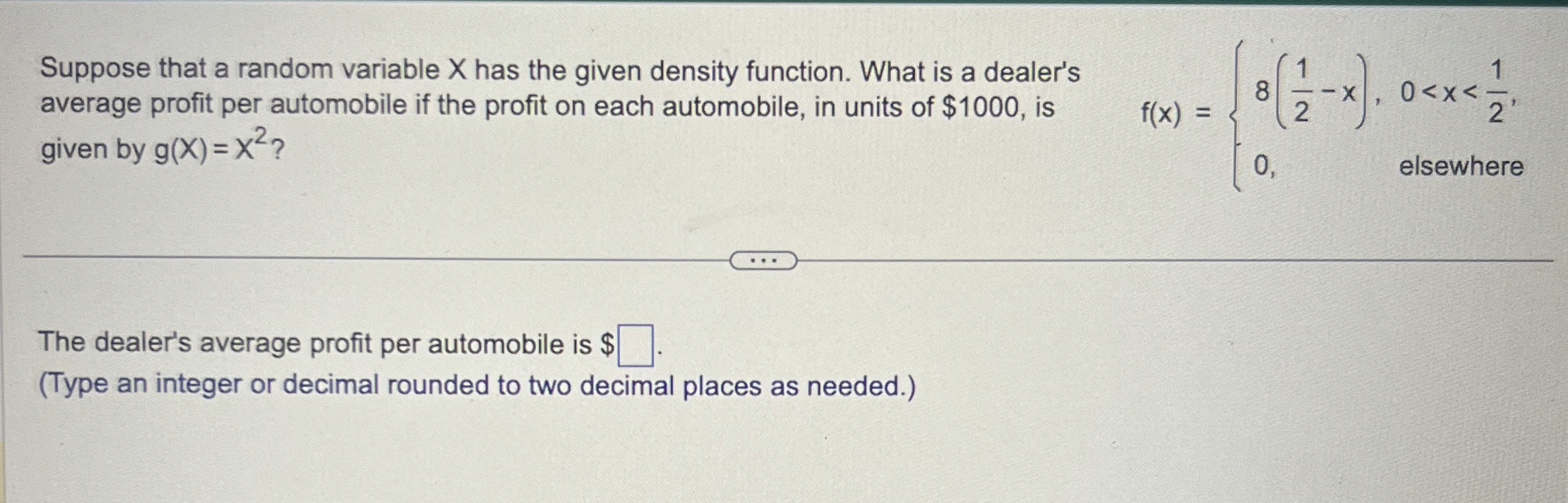 Solved Suppose that a random variable x ﻿has the given | Chegg.com
