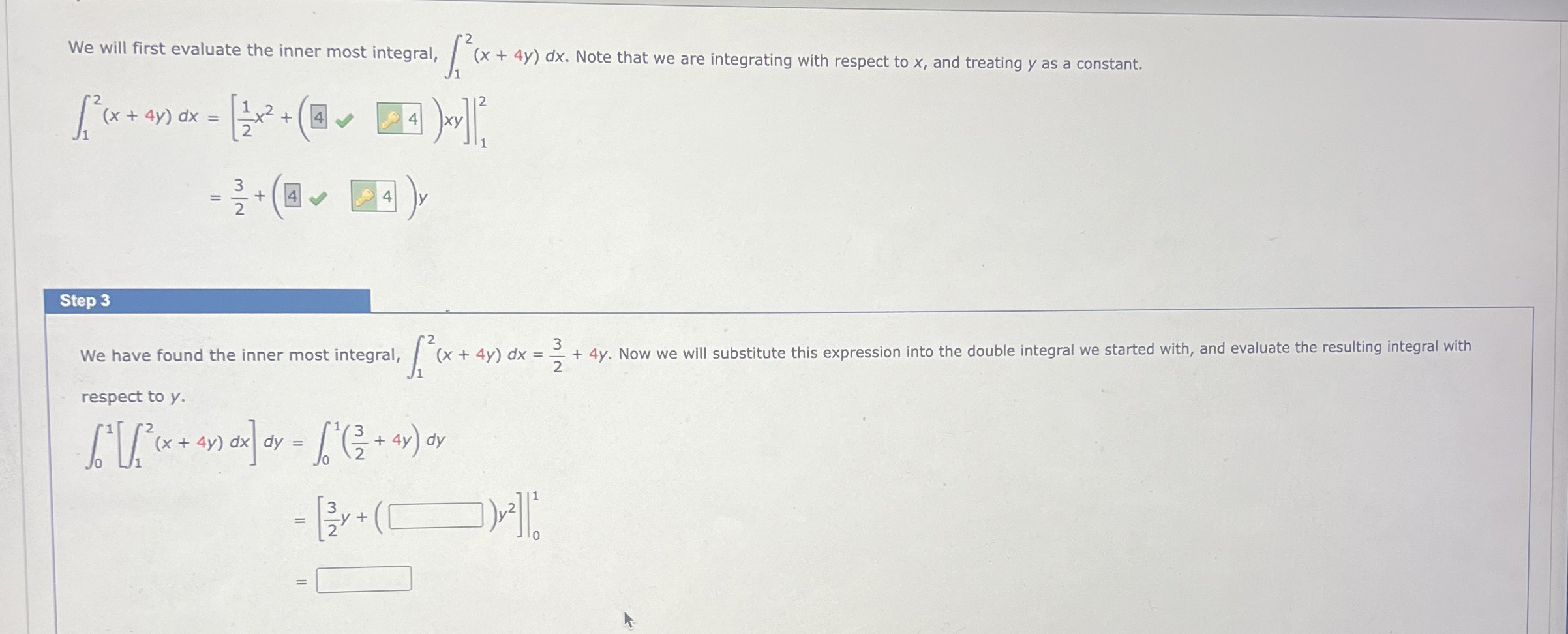 Solved We will first evaluate the inner most integral, | Chegg.com